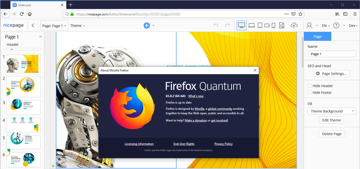 Nicepage Update: March 2019 - FireFox Compatibility Release - Nicepage ... Nicepage Update: March 2019 - FireFox Compatibility Release - Nicepage ...