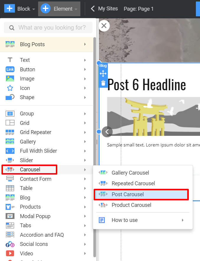 Post Carousel Element - Nicepage Help Center Post Carousel Element - Nicepage Help Center